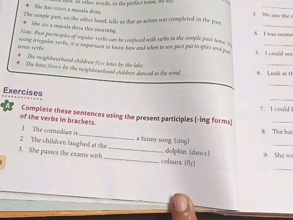 Complete these sentences using the present | StudyX