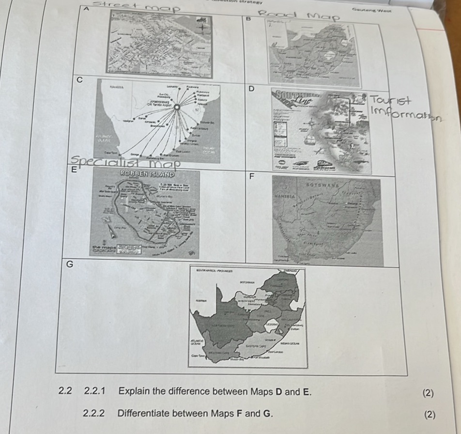 2. 2.1 Explain the difference between Maps | StudyX