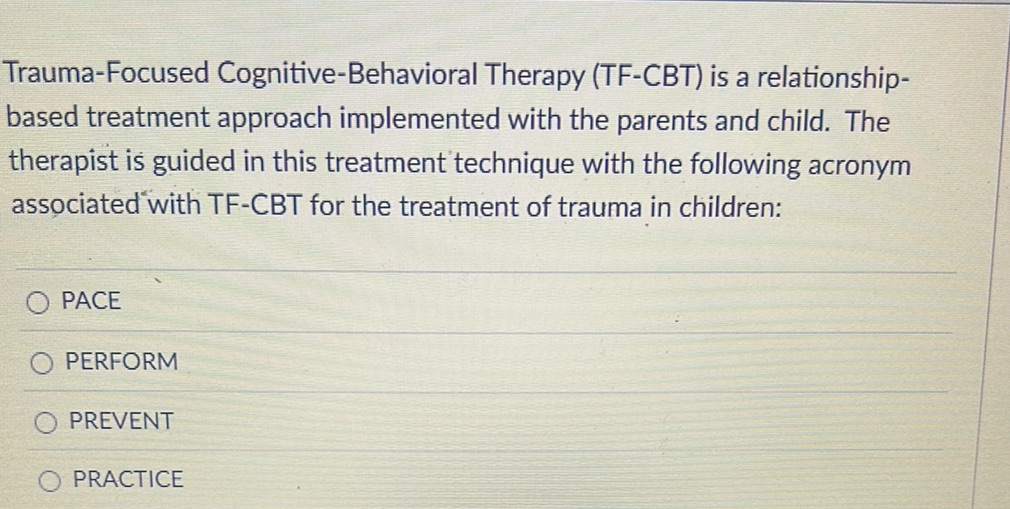 Trauma-Focused Cognitive-Behavioral Therapy | StudyX
