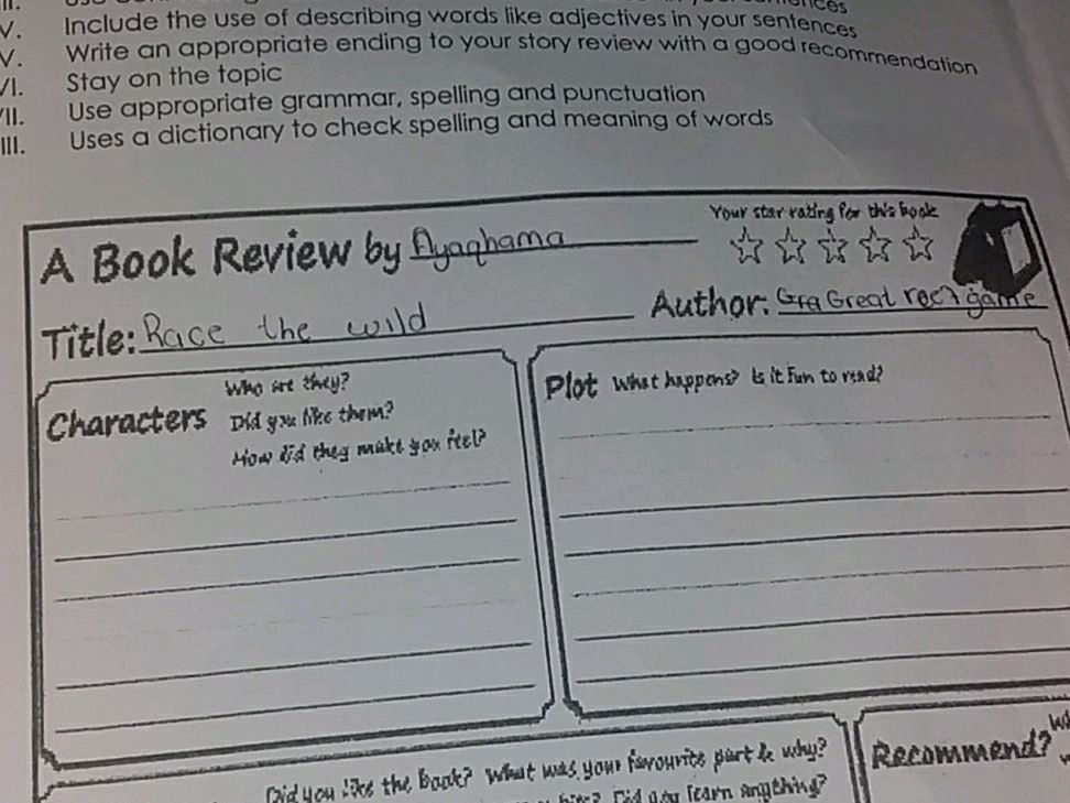 A Book Review by Ayaqhama Title: Race the | StudyX