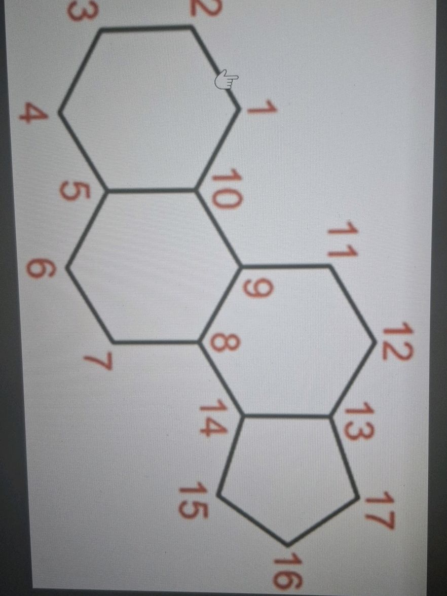 The image shows a fused ring system with | StudyX