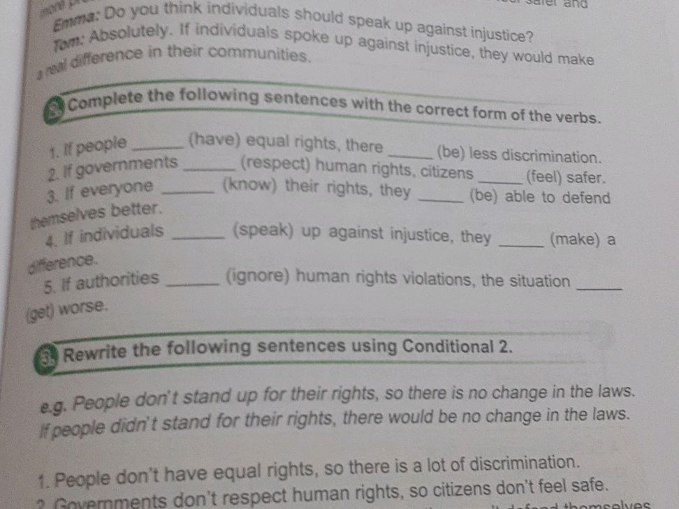 Complete the following sentences with the | StudyX