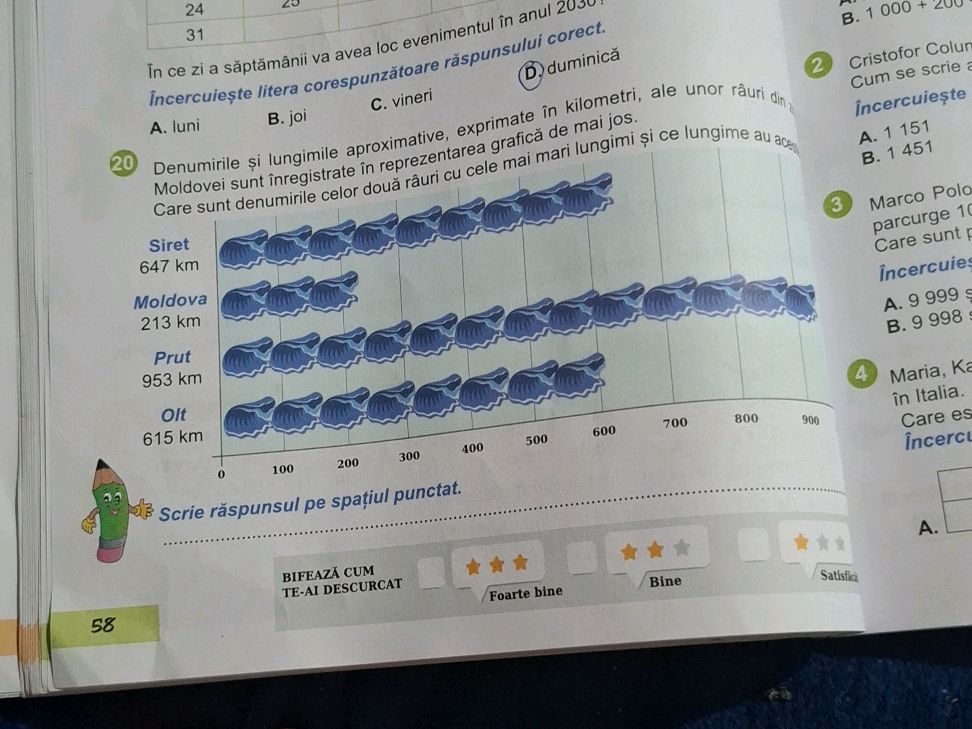 20. Denumirile și lungimile aproximative, | StudyX