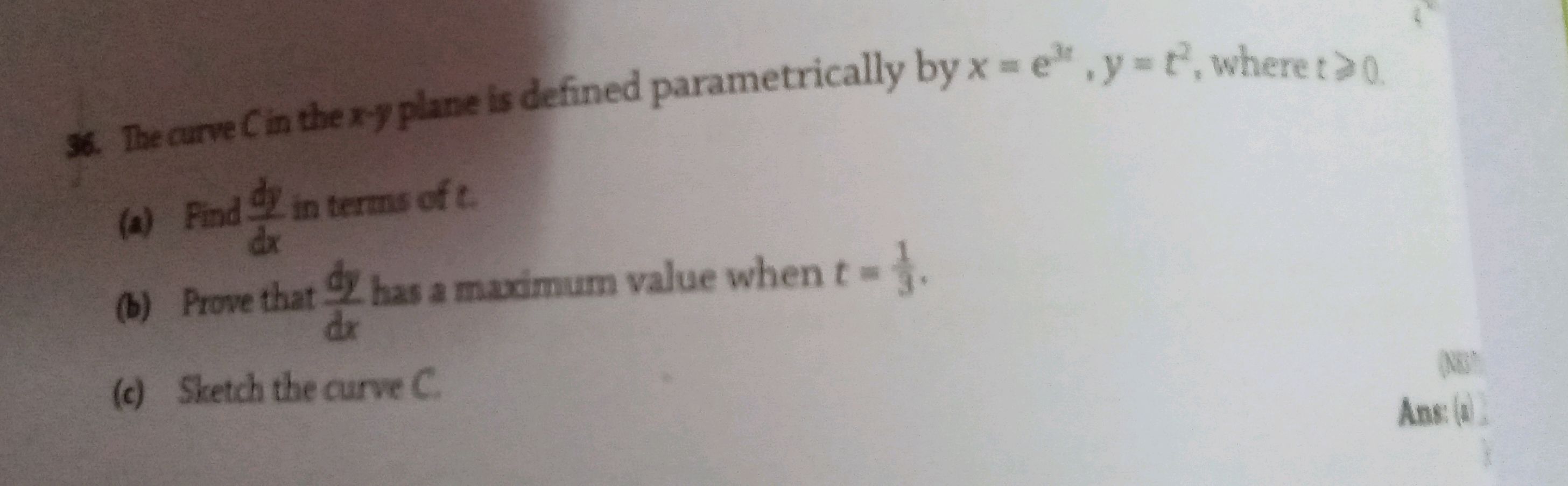 36. The curve C in the x-y plane is defined | StudyX