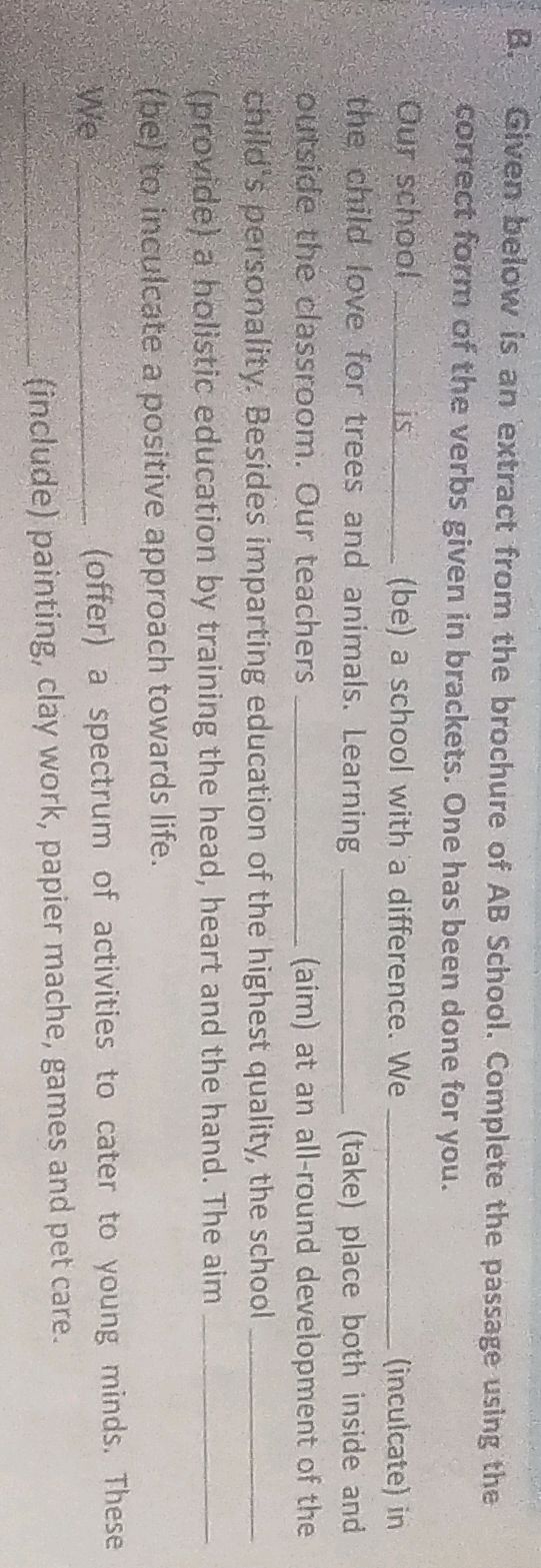 B. Given below is an extract from the | StudyX