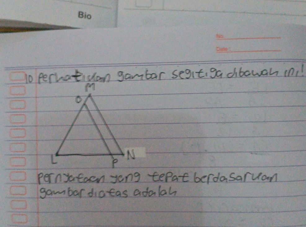 10 perhatikan gambar segitiga dibawah ini! | StudyX