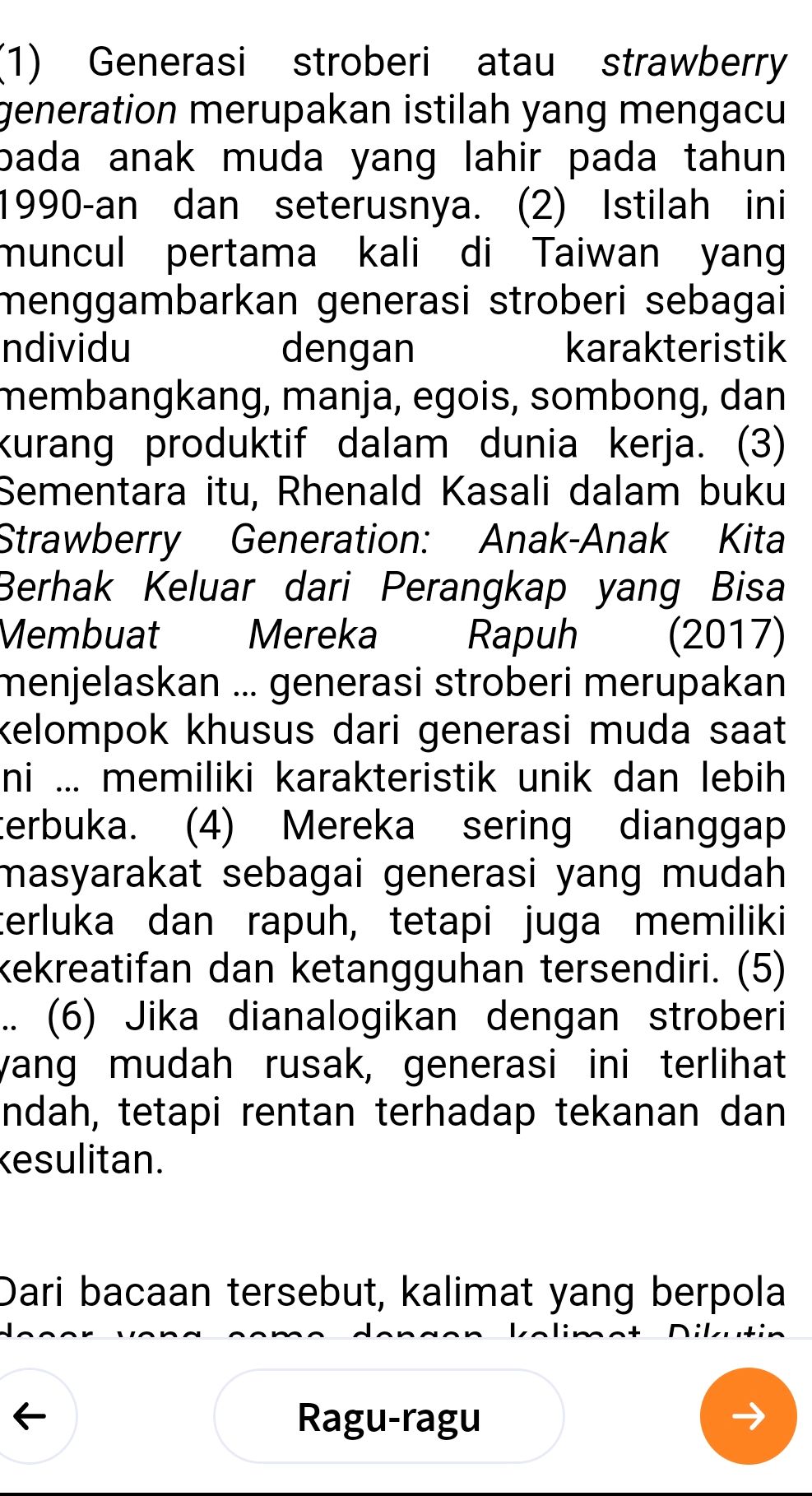 (1) Generasi stroberi atau strawberry | StudyX