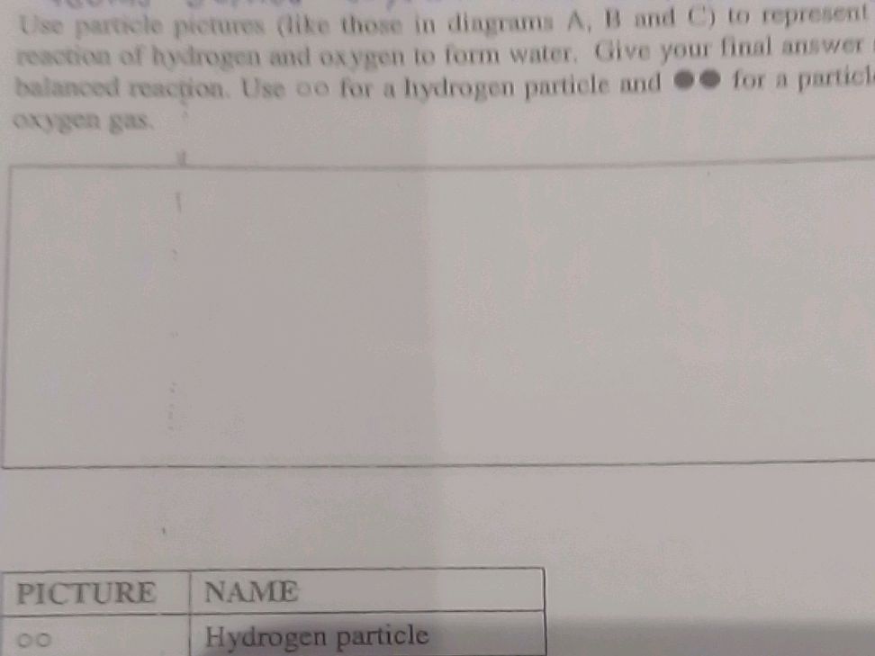 Use particle pictures (like those in | StudyX