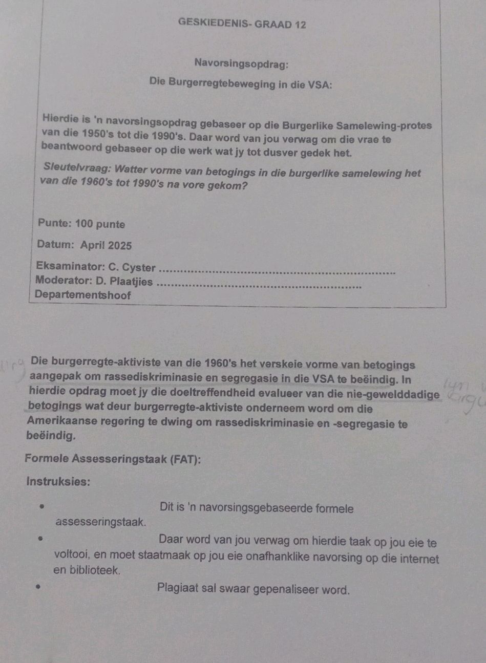 Sleutelvraag: Watter vorme van betogings in