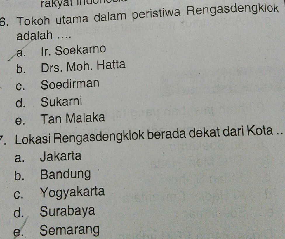 6. Tokoh utama dalam peristiwa | StudyX