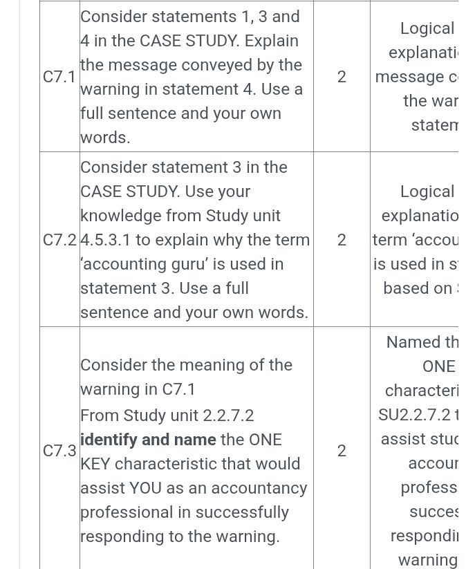 C7.1 Consider statements 1, 3 and 4 in the | StudyX
