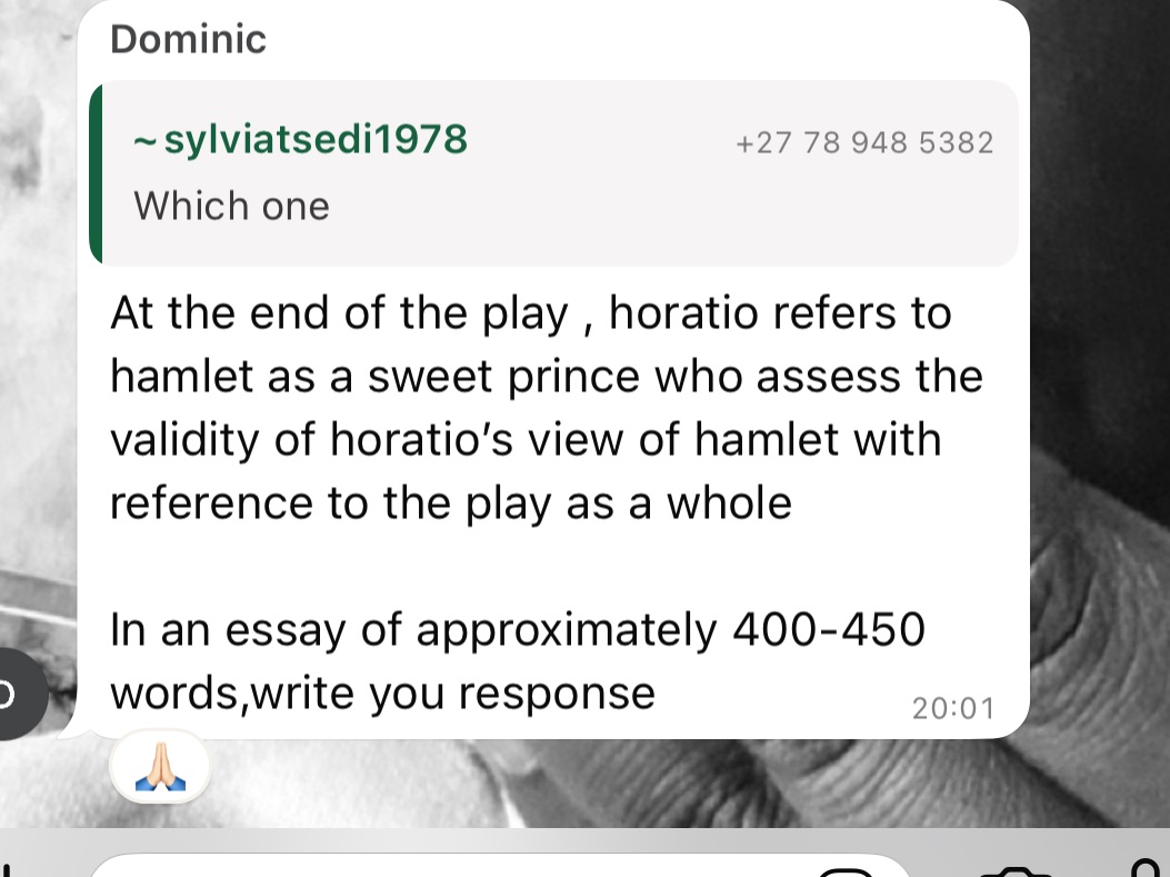 At the end of the play, horatio refers to | StudyX