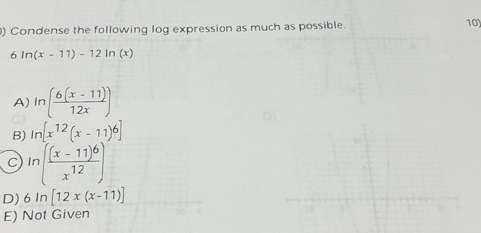 Condense the following log expression as | StudyX