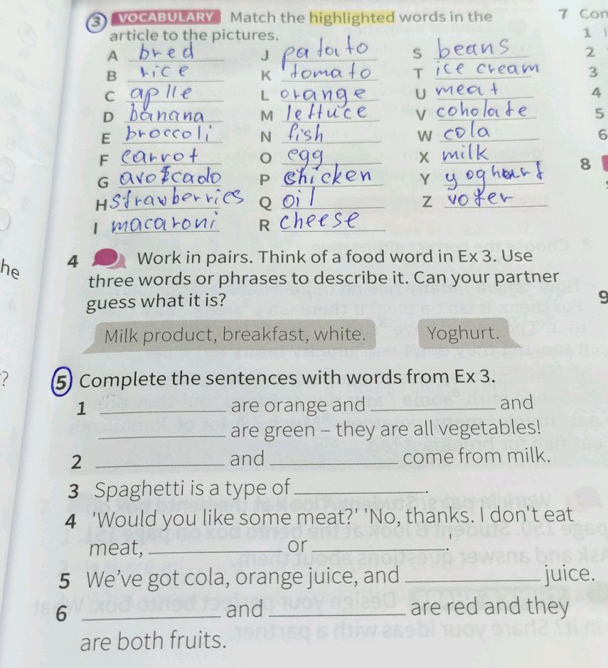 3 VOCABULARY Match the highlighted words in | StudyX