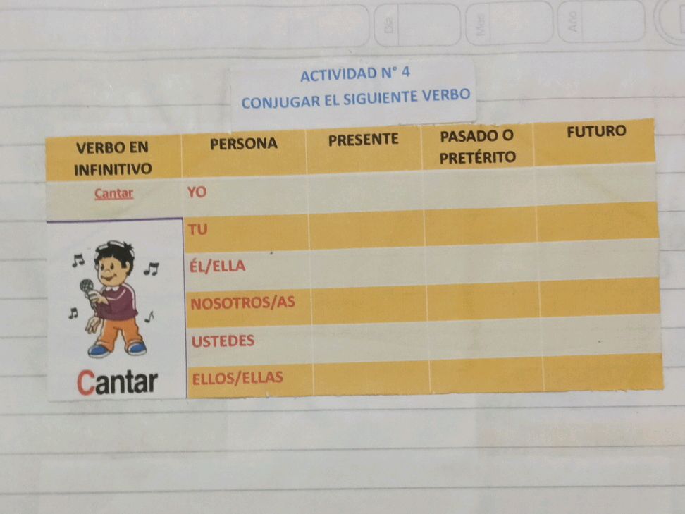 ACTIVIDAD N° 4 CONJUGAR EL SIGUIENTE VERBO | StudyX