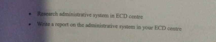 Research administrative system in ECD