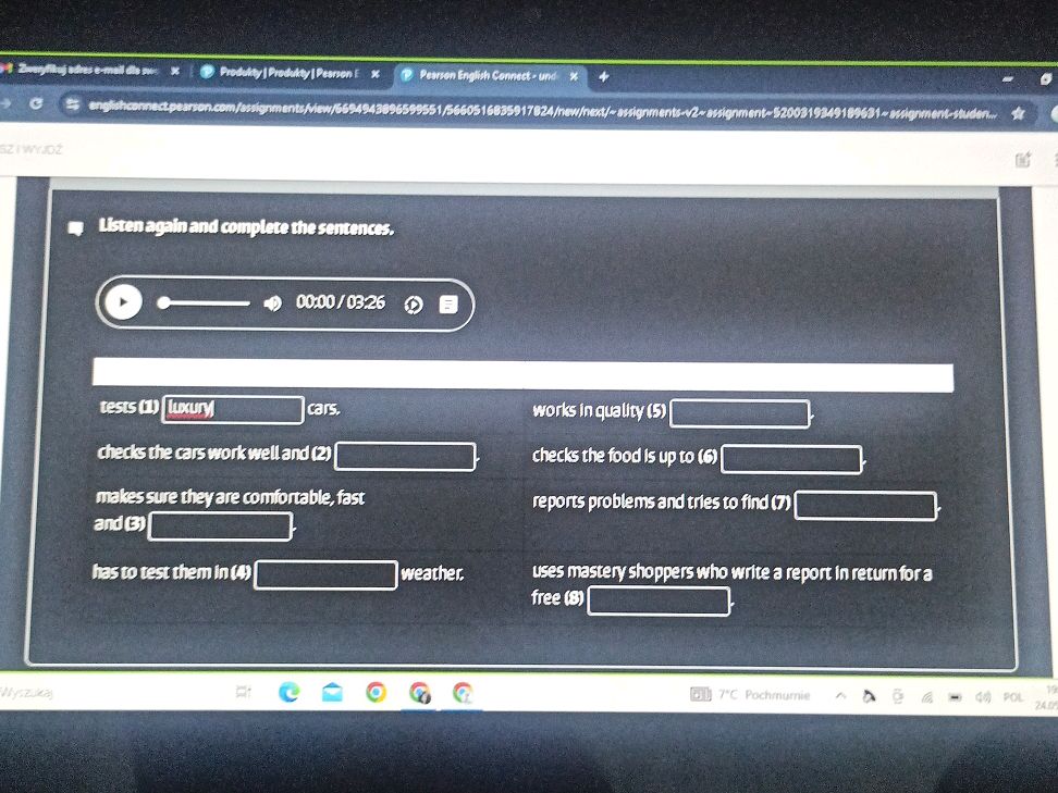 Listen again and complete the sentences. | StudyX