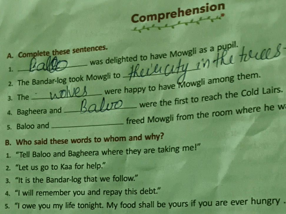 A. Complete these sentences. 1. ballo was | StudyX