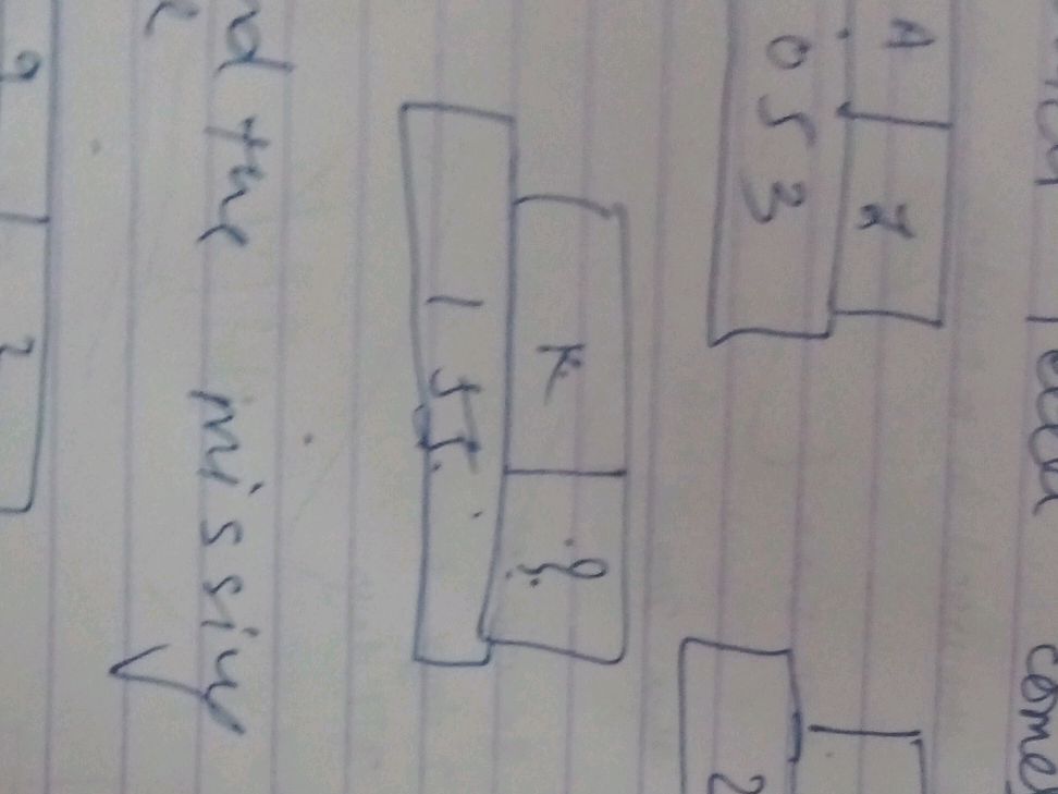 Find the missing | StudyX