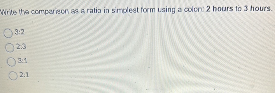 Write the comparison as a ratio in simplest | StudyX
