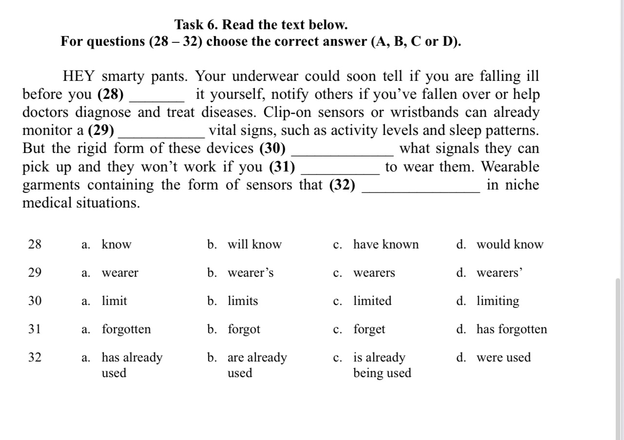 Task 6. Read the text below. For questions | StudyX