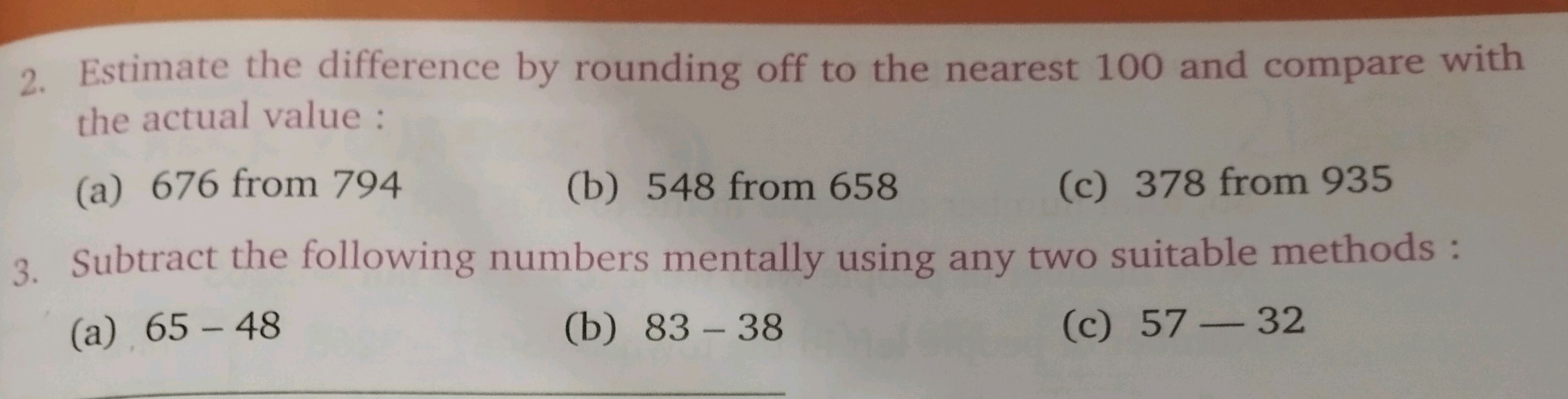 2. Estimate the difference by rounding off | StudyX
