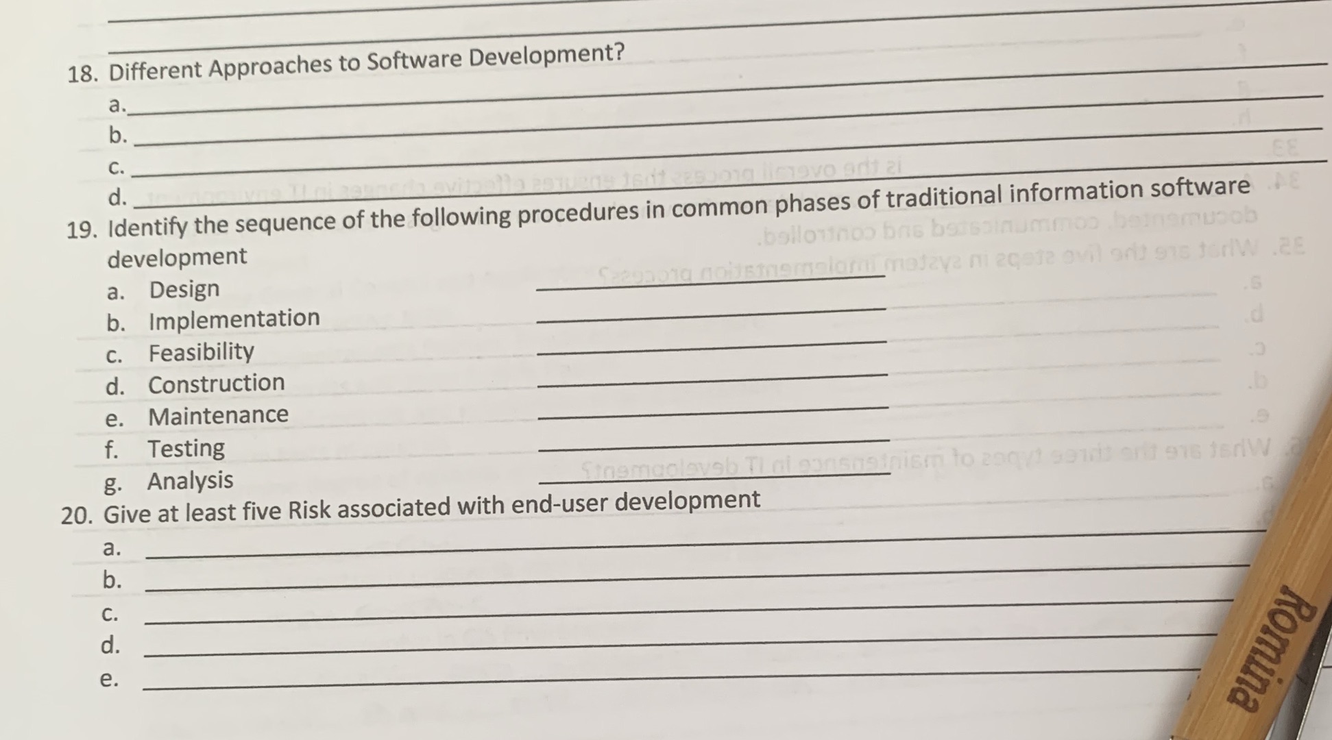 18. Different Approaches to Software | StudyX