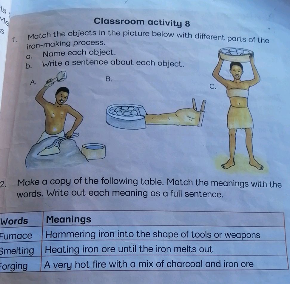 1. Match the objects in the picture below | StudyX