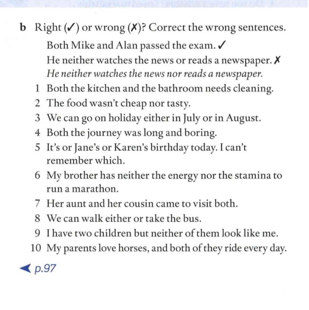 Right ( ) or wrong (X)? Correct the wrong | StudyX