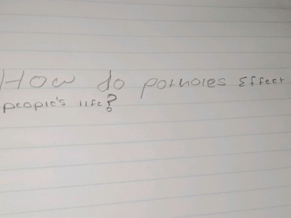 Effects of potholes on daily life | StudyX