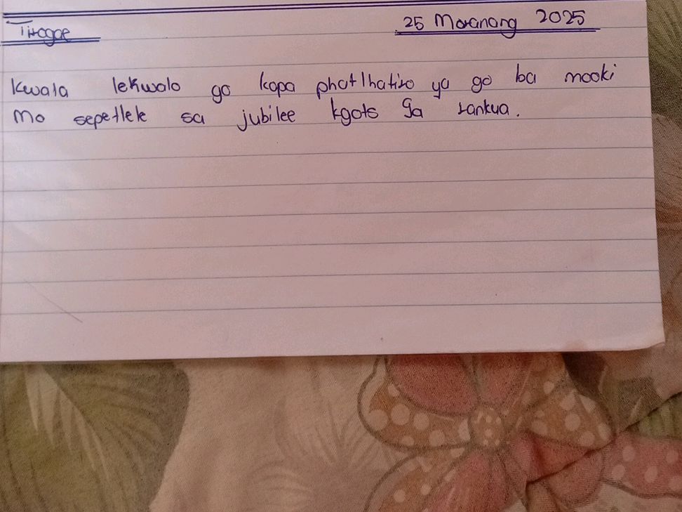 Kwala lekwalo go kopa phatlhatizo ya go ba | StudyX