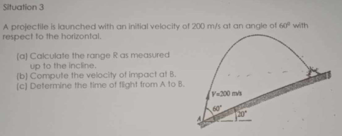 A projectile is launched with an initial | StudyX