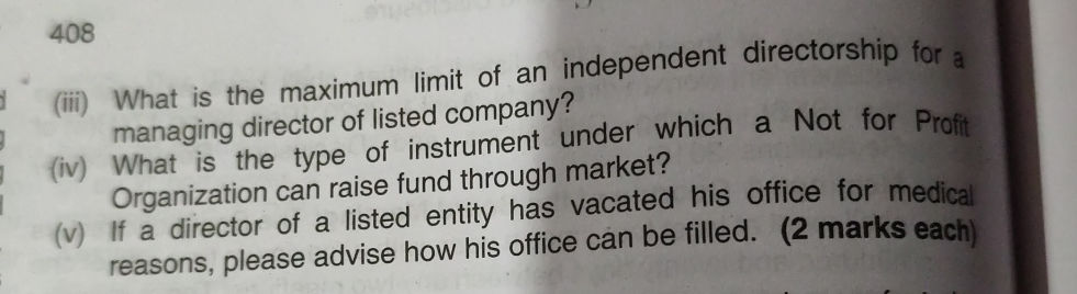 (iii) What is the maximum limit of an | StudyX