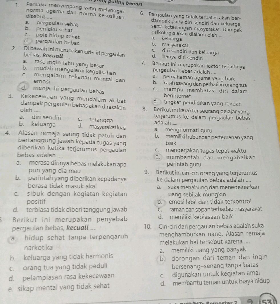 1. Perilaku menyimpang yang melanggar norma | StudyX