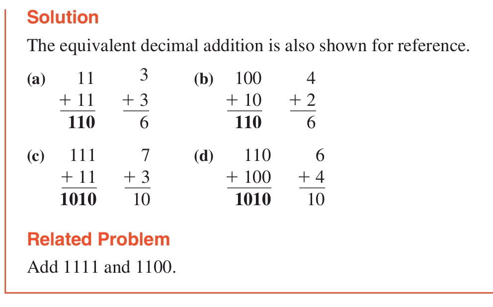 The equivalent decimal addition is also | StudyX
