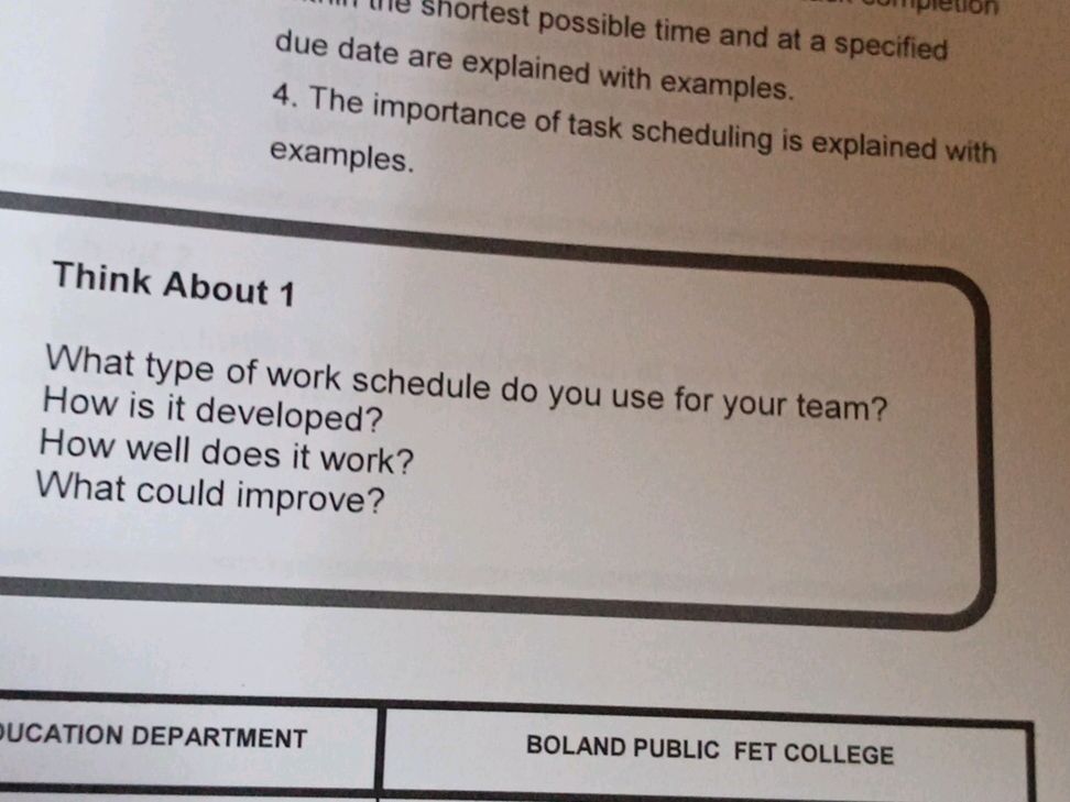 What type of work schedule do you use for | StudyX