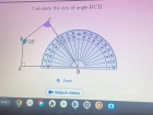 Calculate the size of angle BCD. Angle B