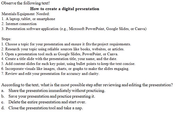 Observe the following text! How to create a | StudyX
