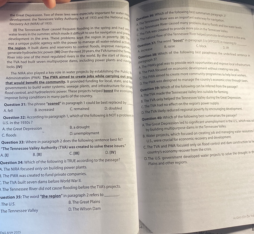 Question 31: The phrase "soared" in | StudyX