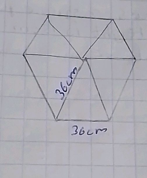 The image shows a hexagon divided into six | StudyX