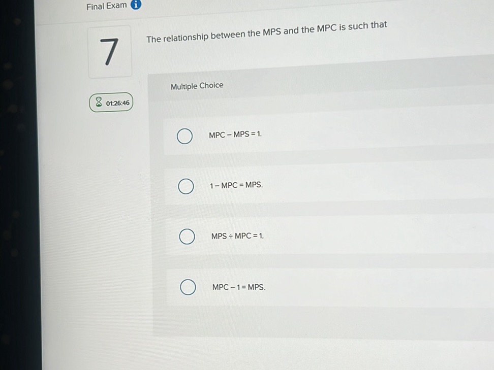 The relationship between the MPS and the MPC | StudyX