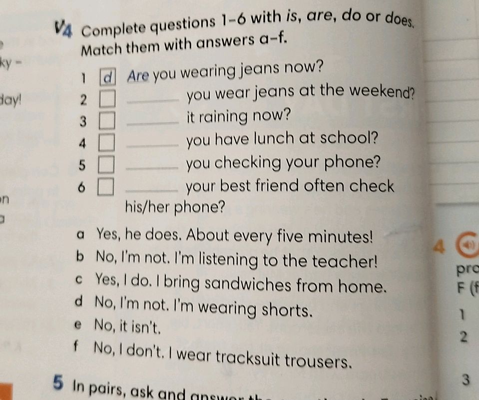 Complete questions 1-6 with is, are, do or | StudyX