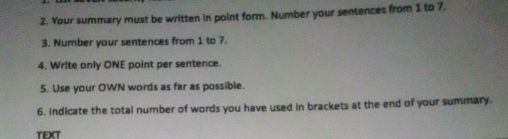 2. Your summary must be written in point | StudyX