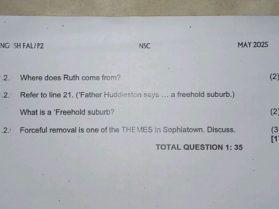 1. Where does Ruth come from? 1. Refer to | StudyX