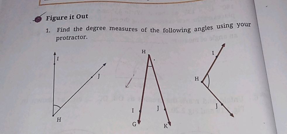 1. Find the degree measures of the following | StudyX