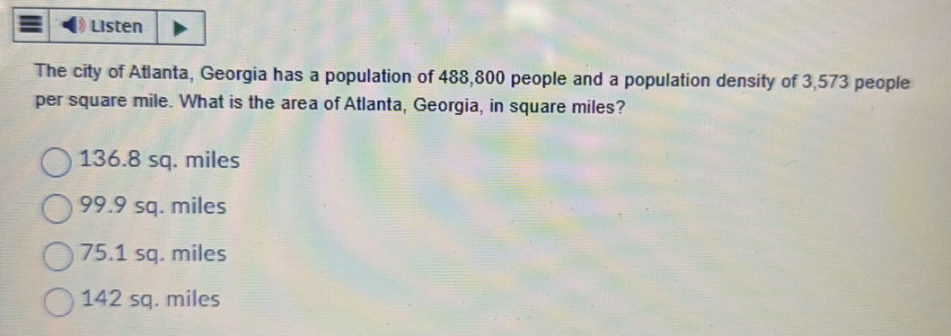 The city of Atlanta, Georgia has a | StudyX