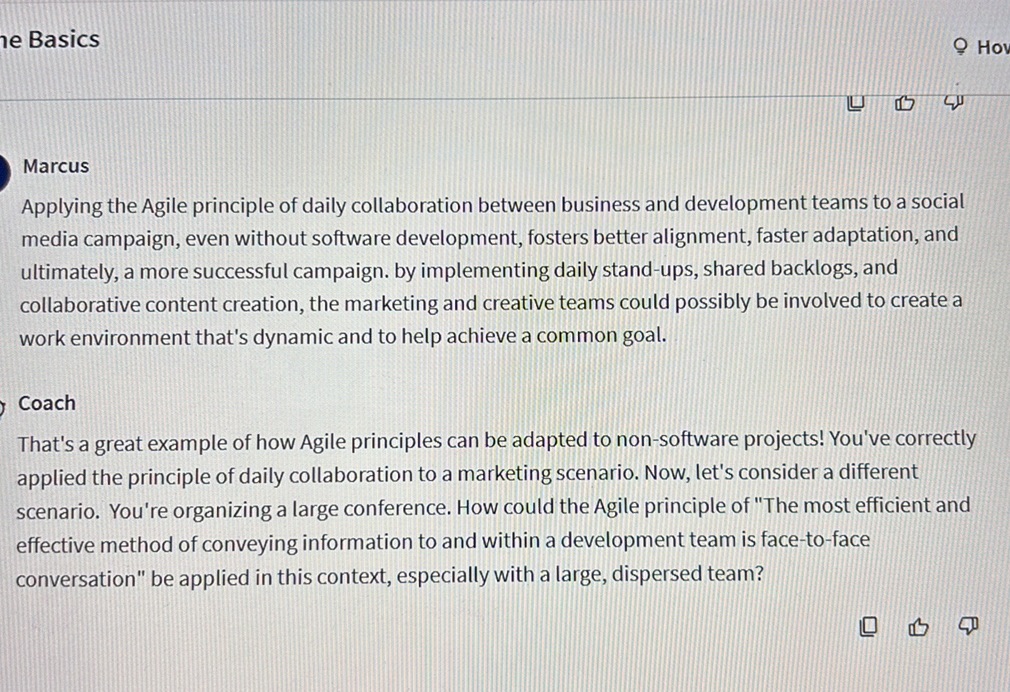 How could the Agile principle of "The most | StudyX