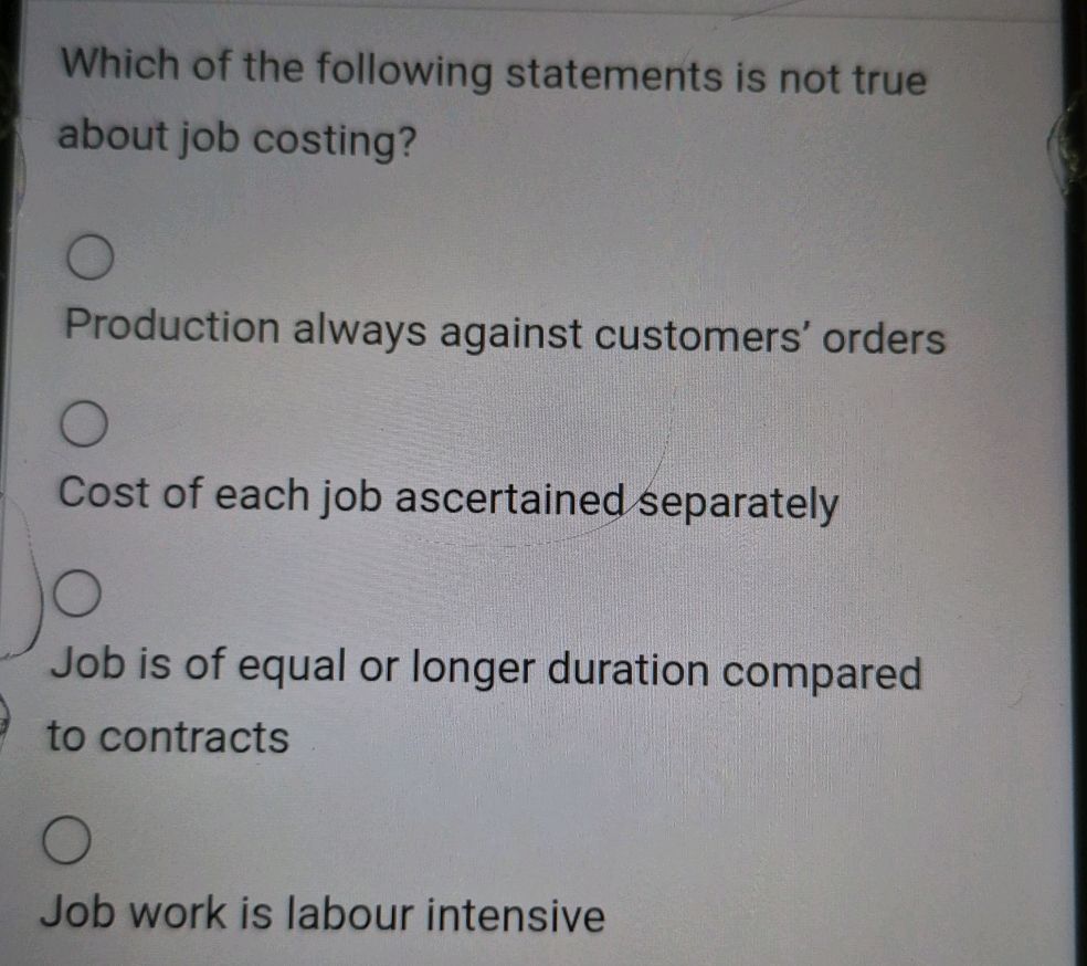 Which of the following statements is not | StudyX