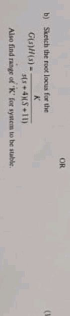 b) Sketch the root locus for the $G(s)H(s) | StudyX