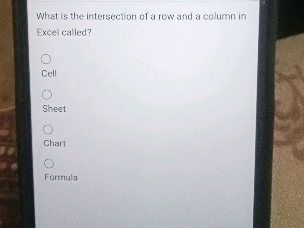 What is the intersection of a row and a | StudyX